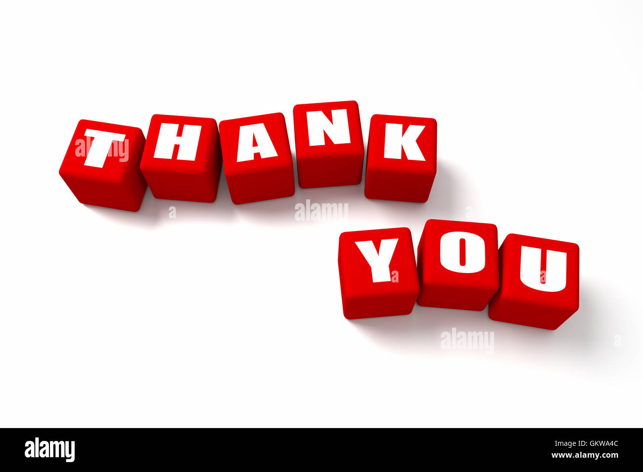 Thank You Red Stock Photo - Alamy