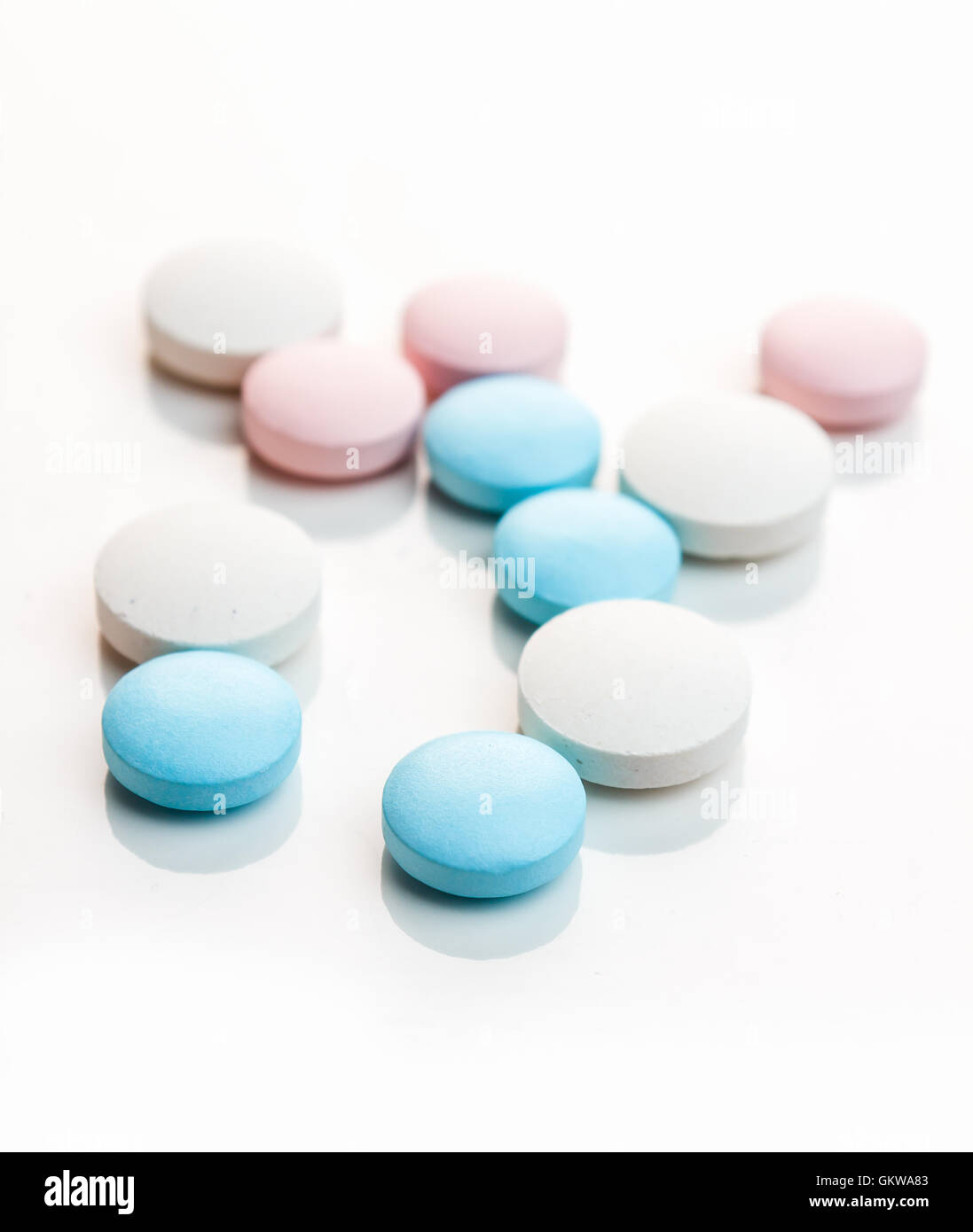 Medical colored pills Stock Photo - Alamy