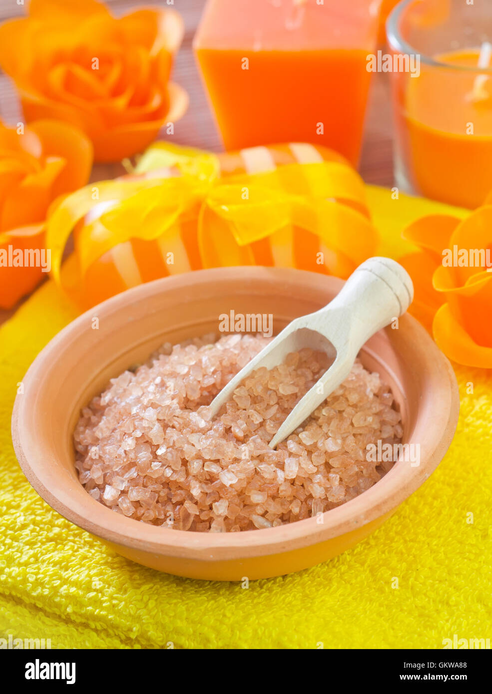 Sea salt and oil Stock Photo - Alamy