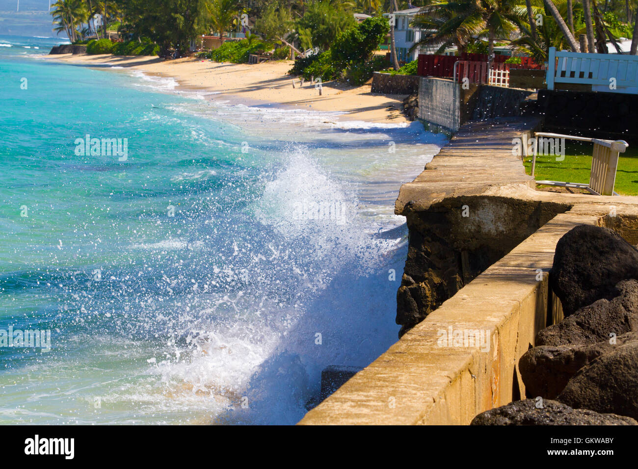 Sea Wall Storm Break Stock Photo - Alamy