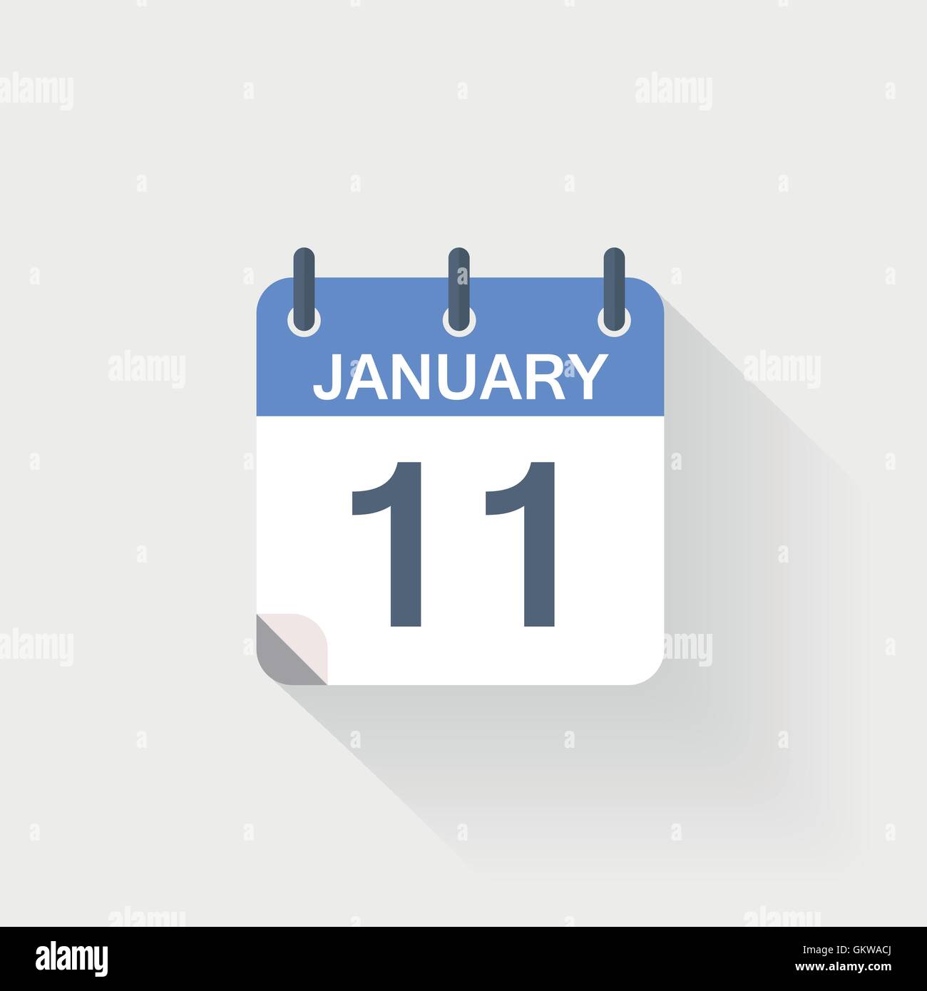 January 11 calendar icon hi-res stock photography and images - Alamy