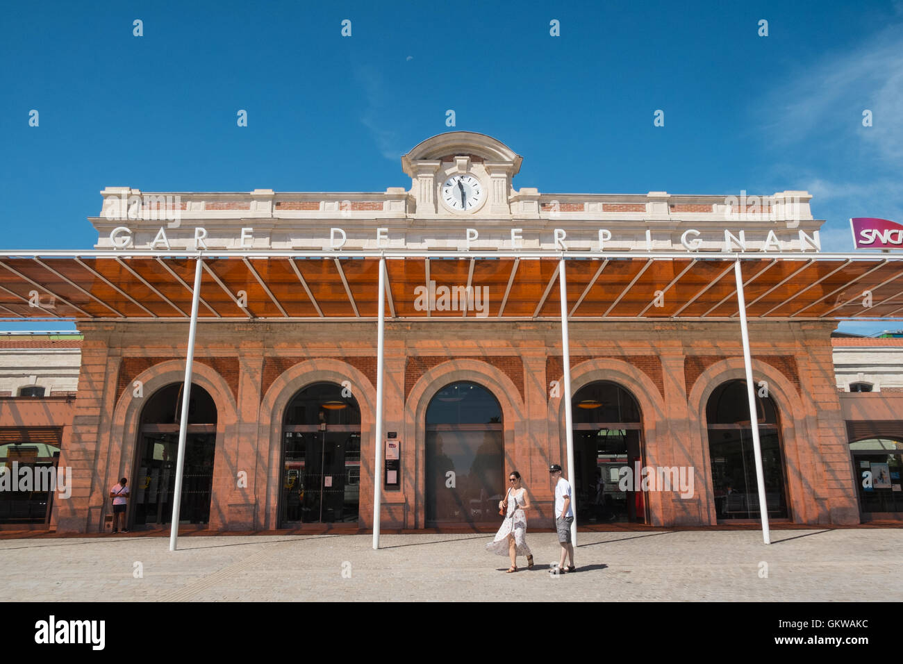 Perpignan Main Central train station, South of France.Named by painter ...