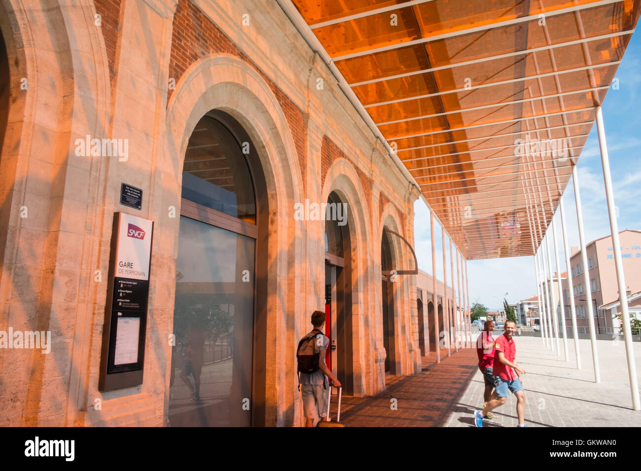 Perpignan Main Central train station, South of France.Named by painter ...