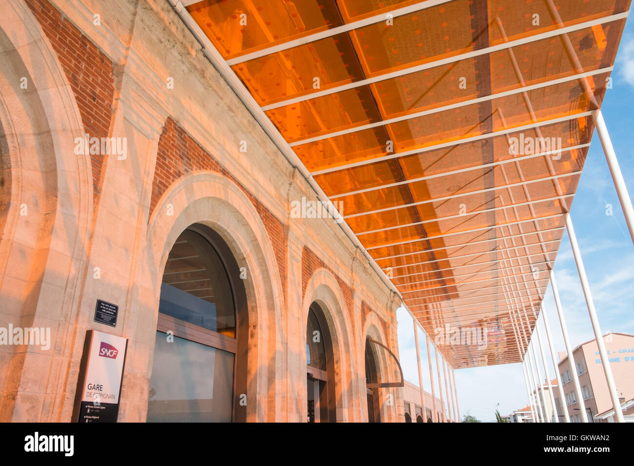 Perpignan Main Central train station, South of France.Named by painter ...