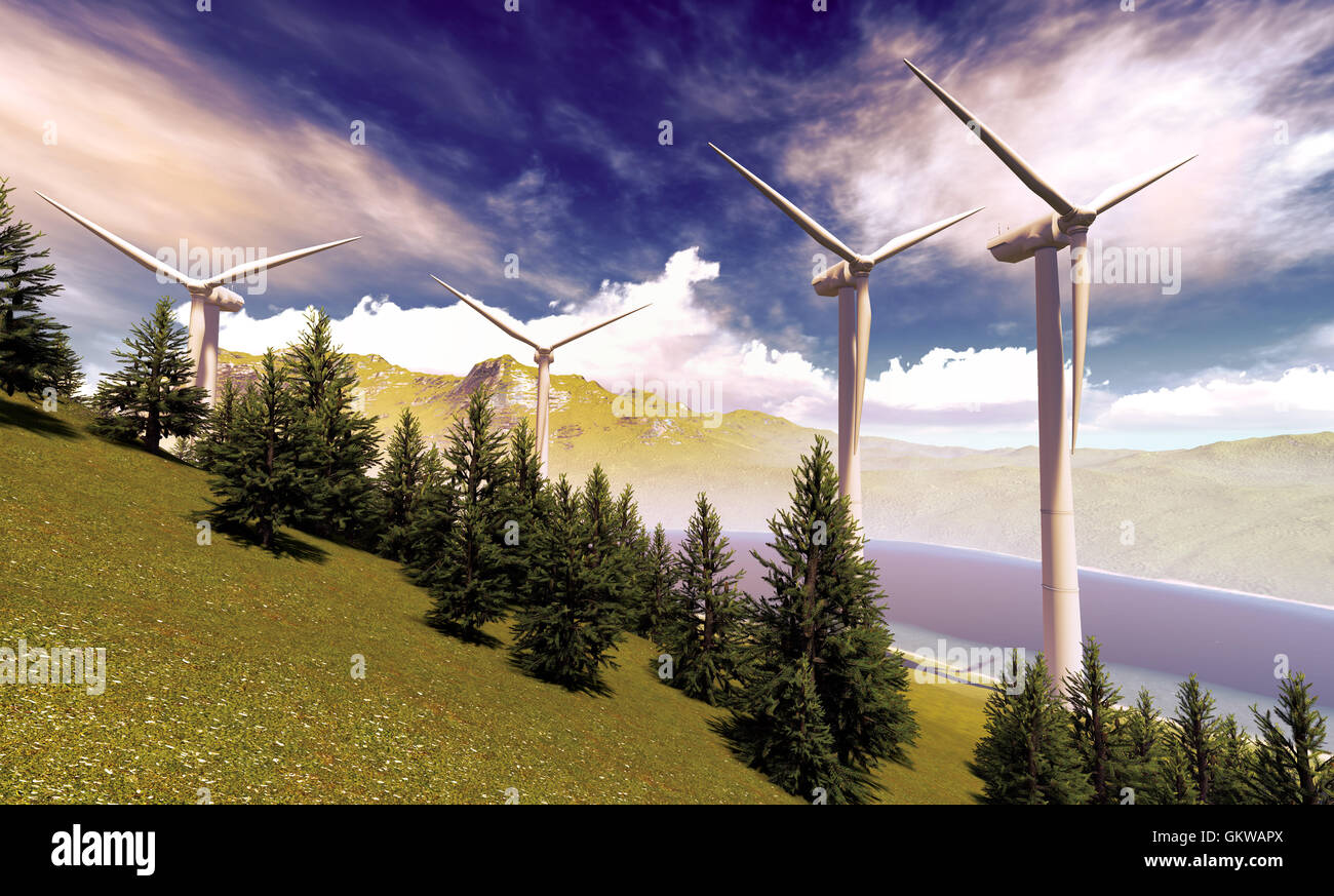 Onshore Wind Farm Construction Stock Photos & Onshore Wind Farm ...