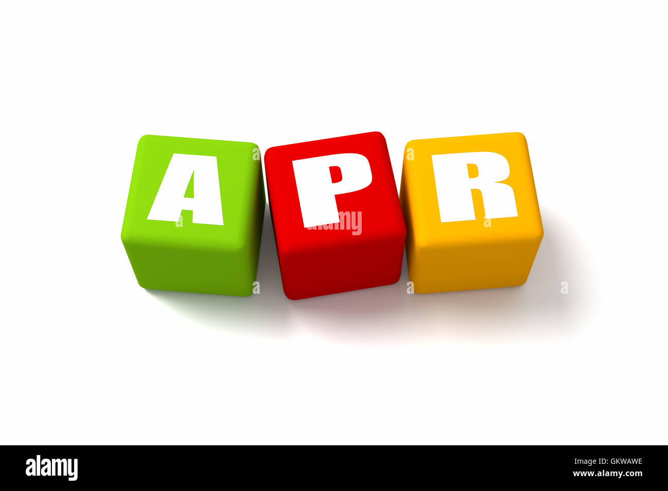 April Colored Cubes Stock Photo - Alamy