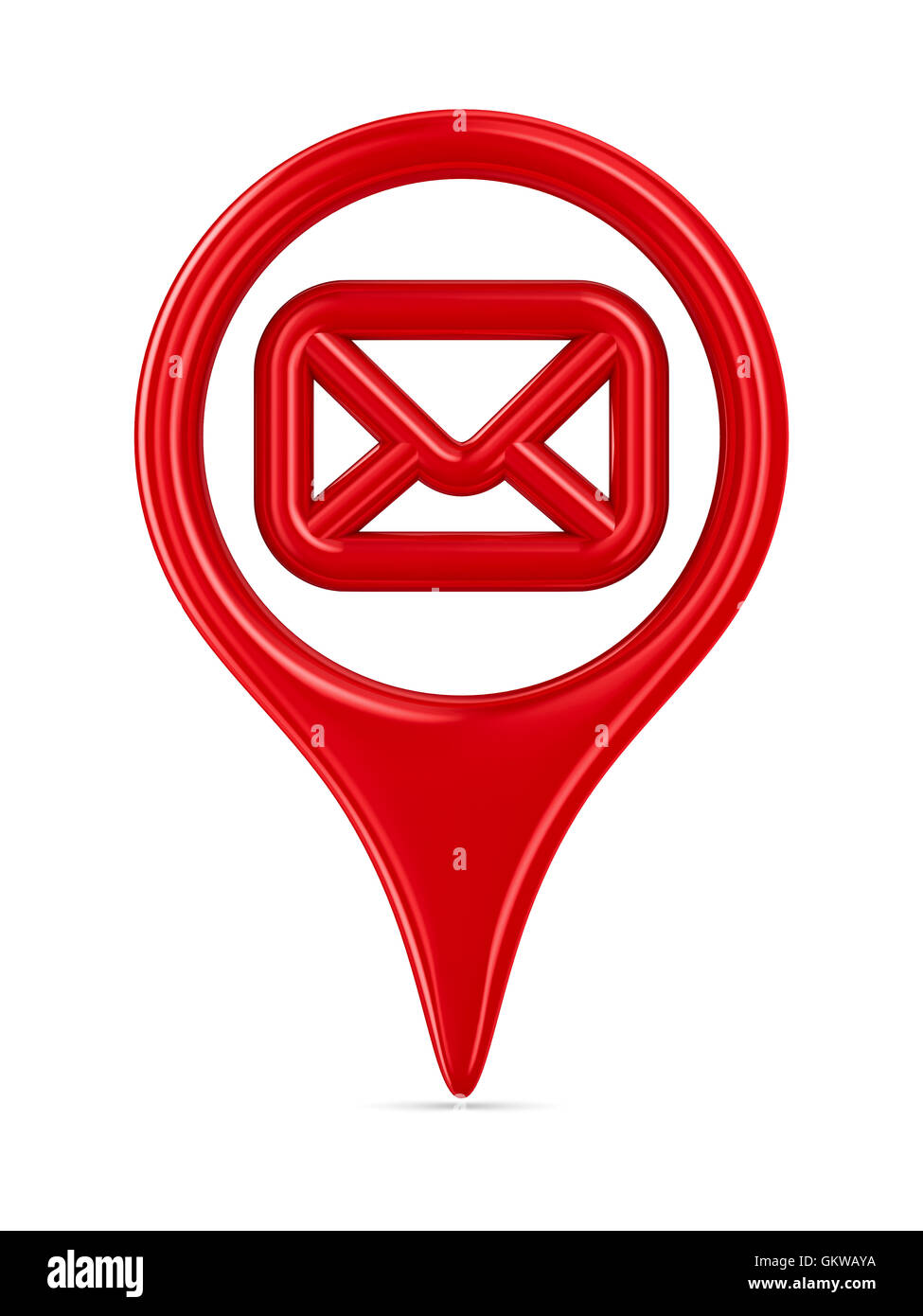 envelope traffic sign on white background. Isolated 3D image Stock ...