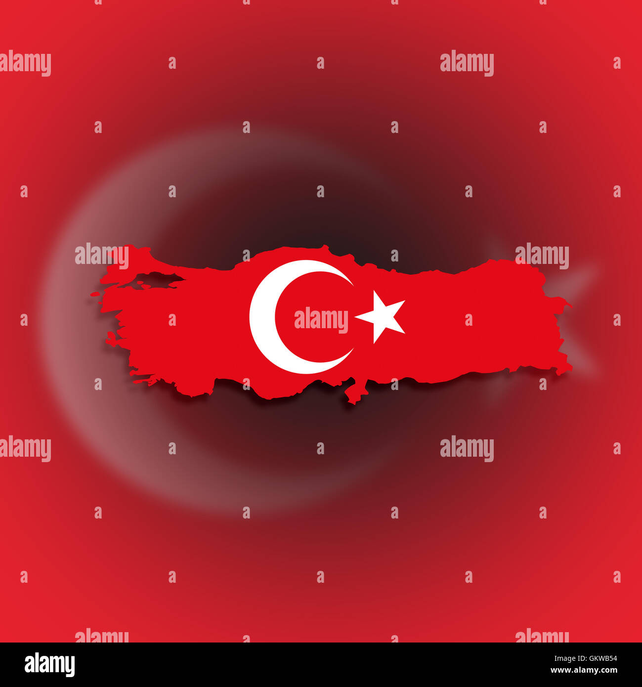 Turkey map with the flag inside Stock Photo - Alamy