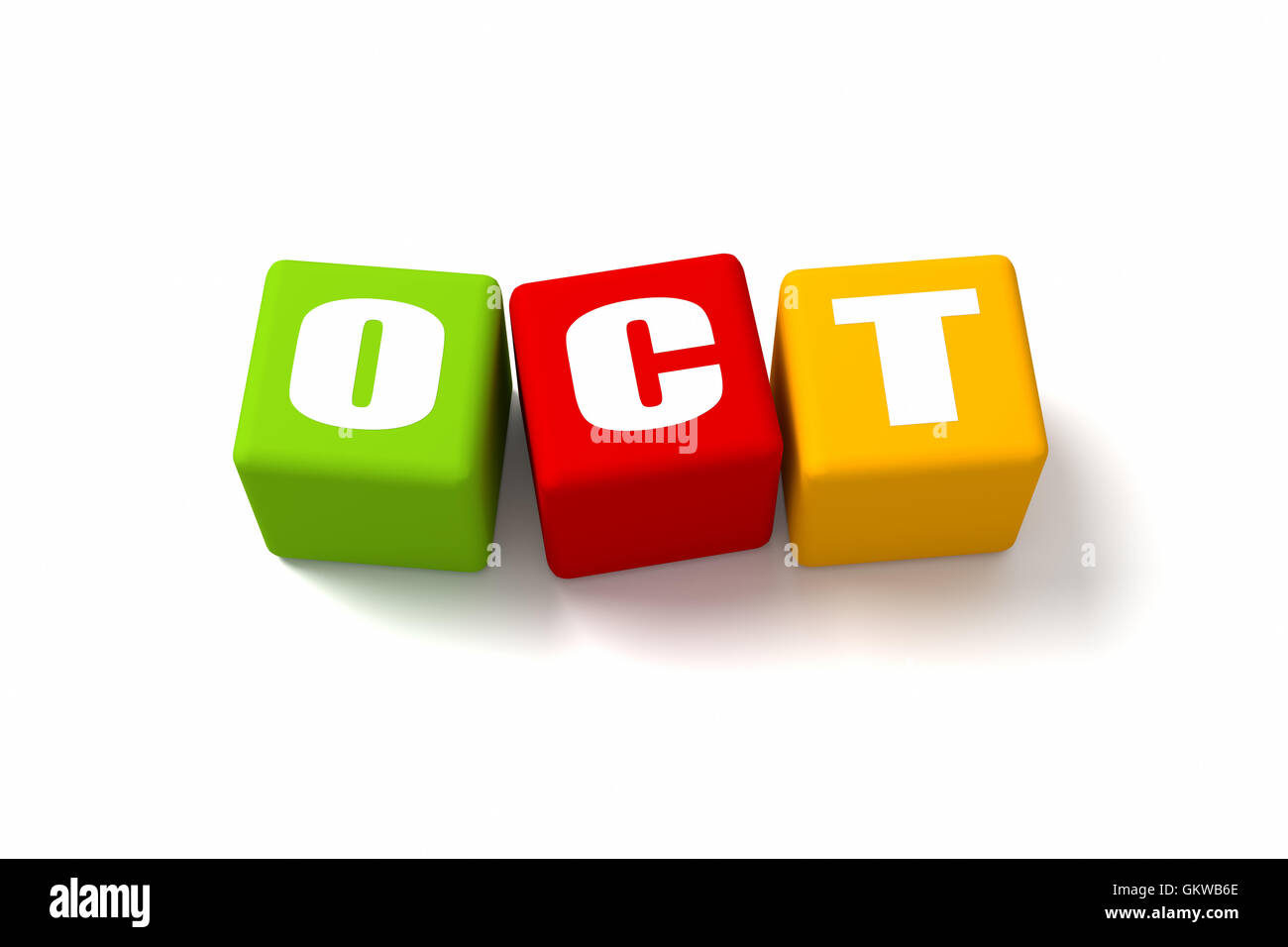 October Colored Cubes Stock Photo - Alamy