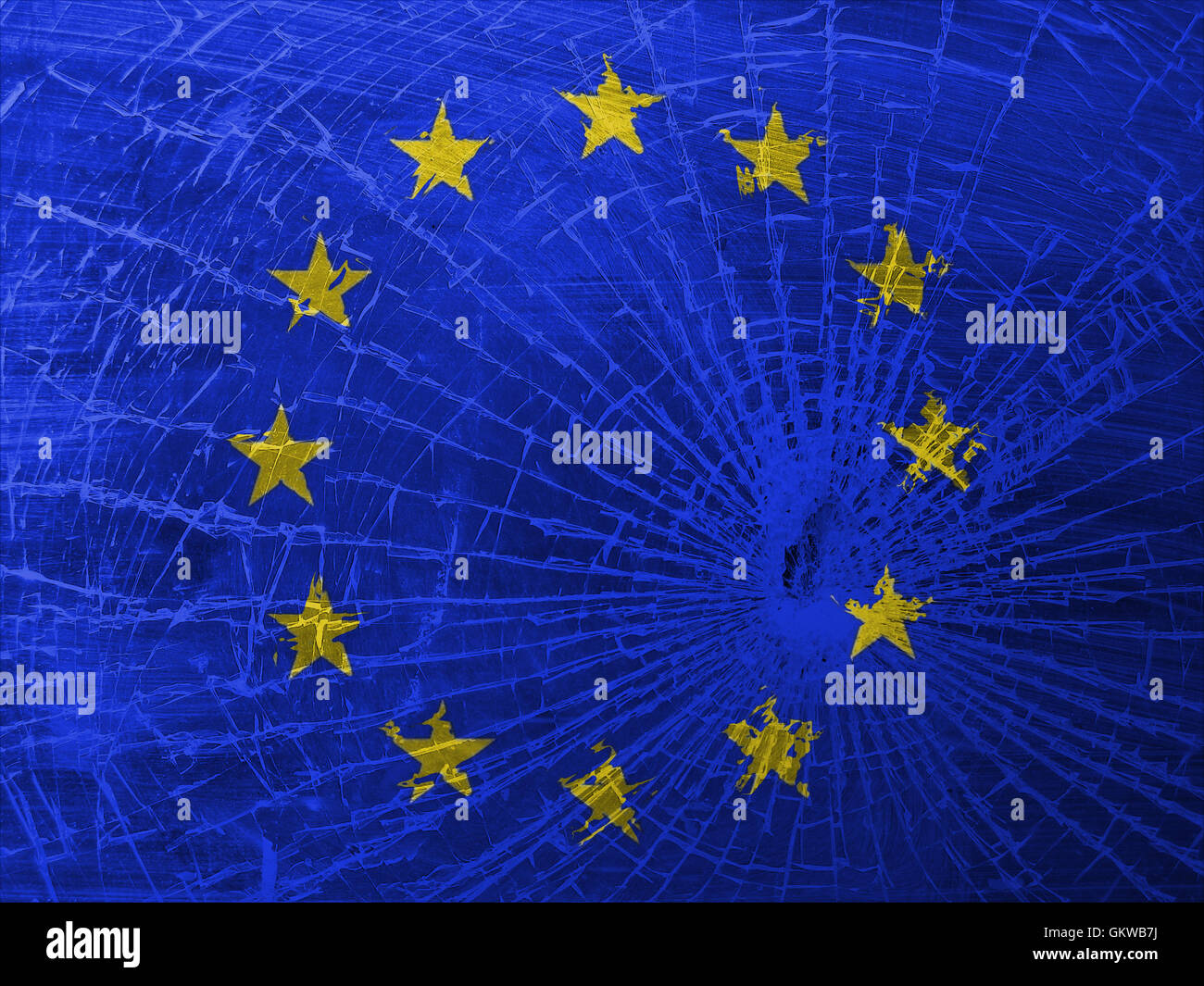 Broken eu sign hi-res stock photography and images - Alamy