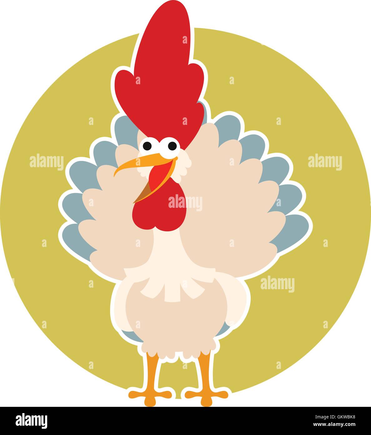 Happy cartoon rooster Stock Vector Image & Art - Alamy