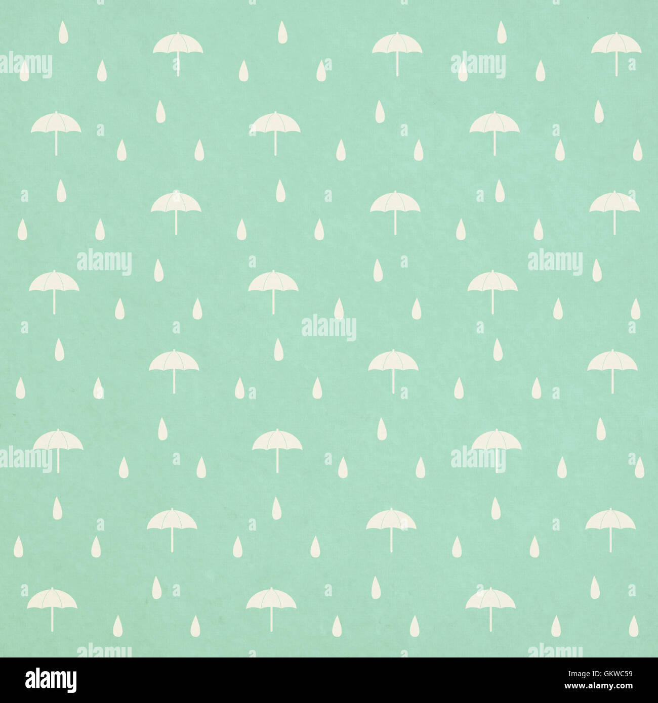 seamless raindrops pattern with umbrella Stock Photo - Alamy