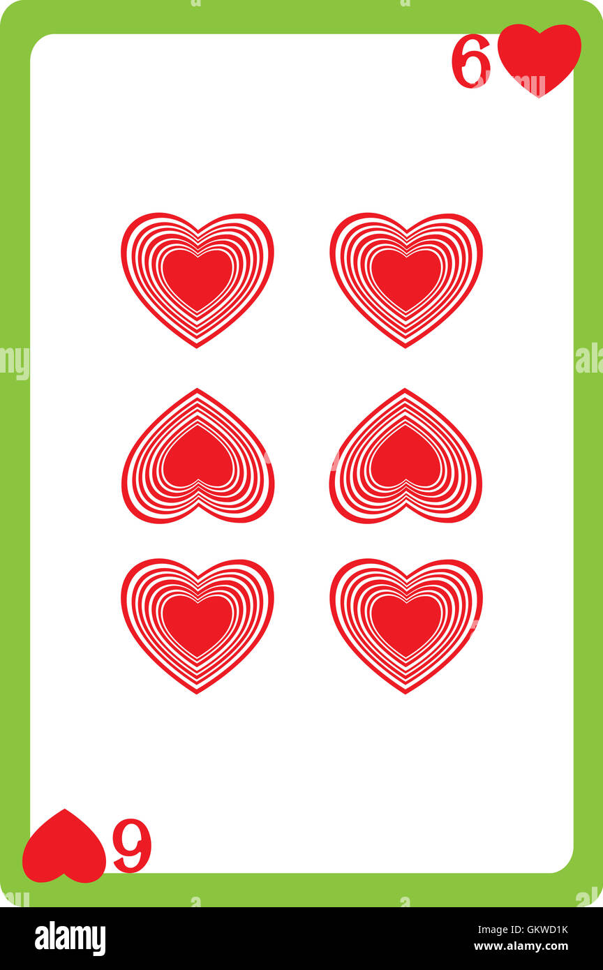 six of hearts Stock Photo - Alamy