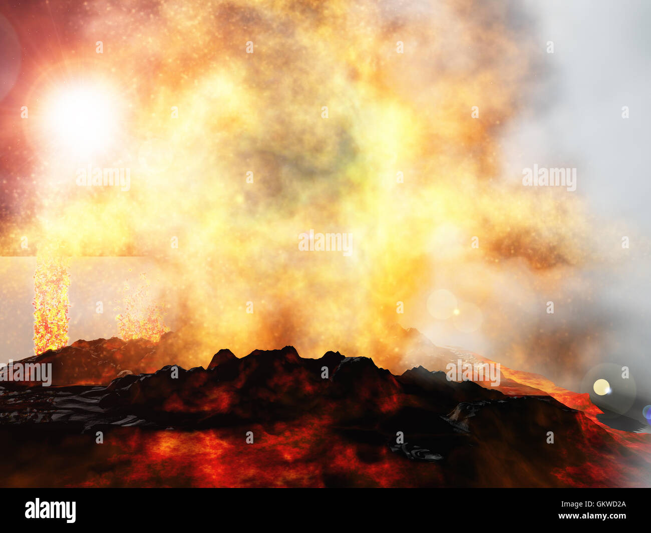 Mount vesuvius erupting pompeii hi-res stock photography and images - Alamy