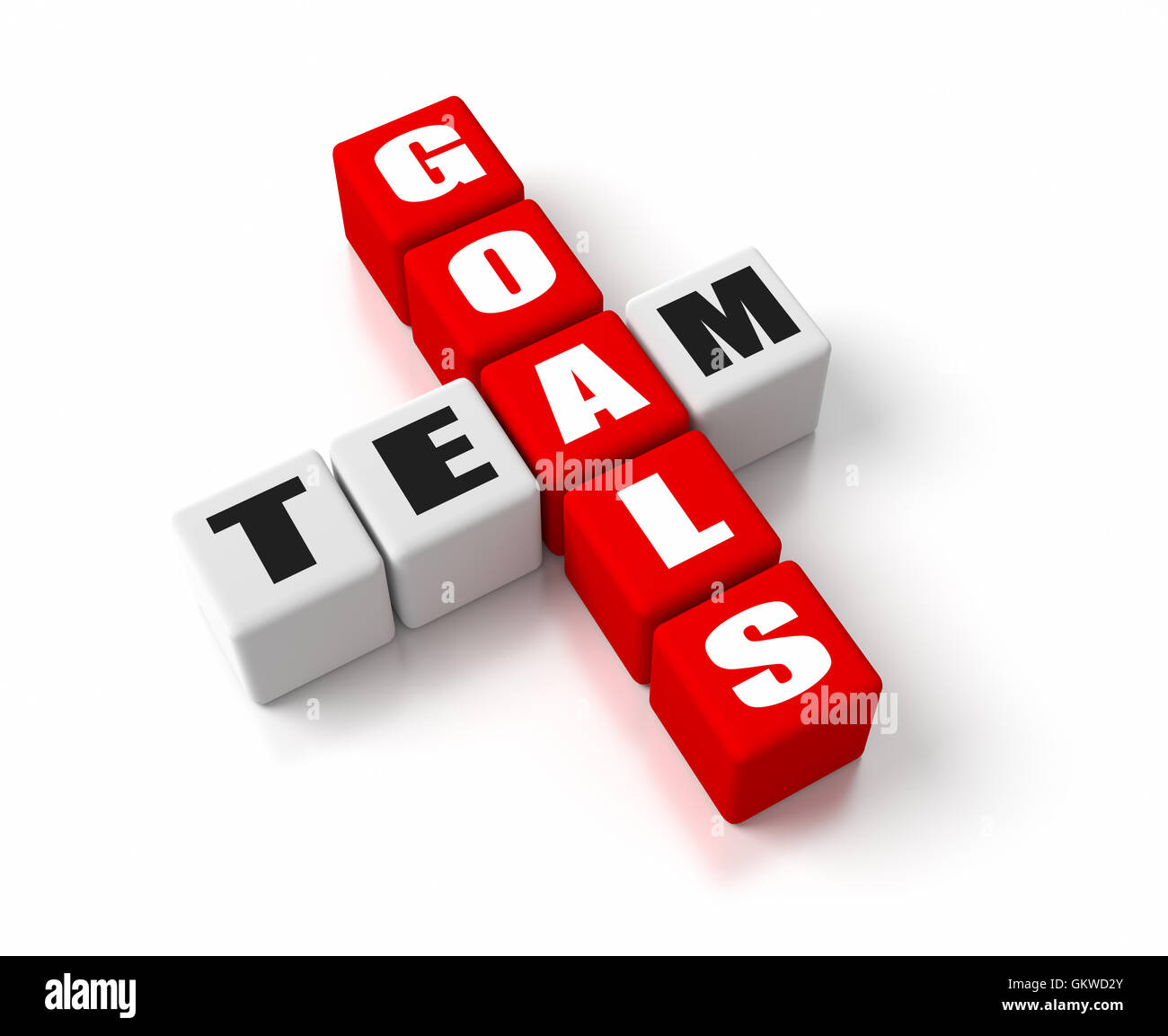 Team Goals Red Stock Photo - Alamy