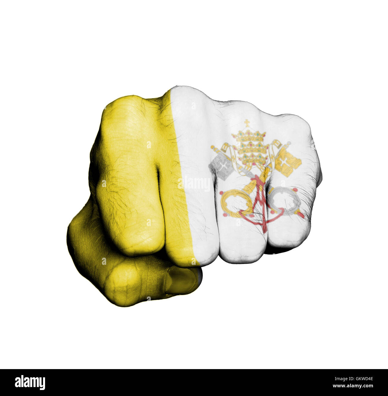 Front view of punching fist Stock Photo - Alamy