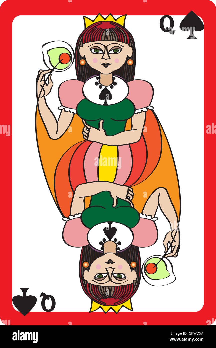 Queen spades hi-res stock photography and images - Alamy