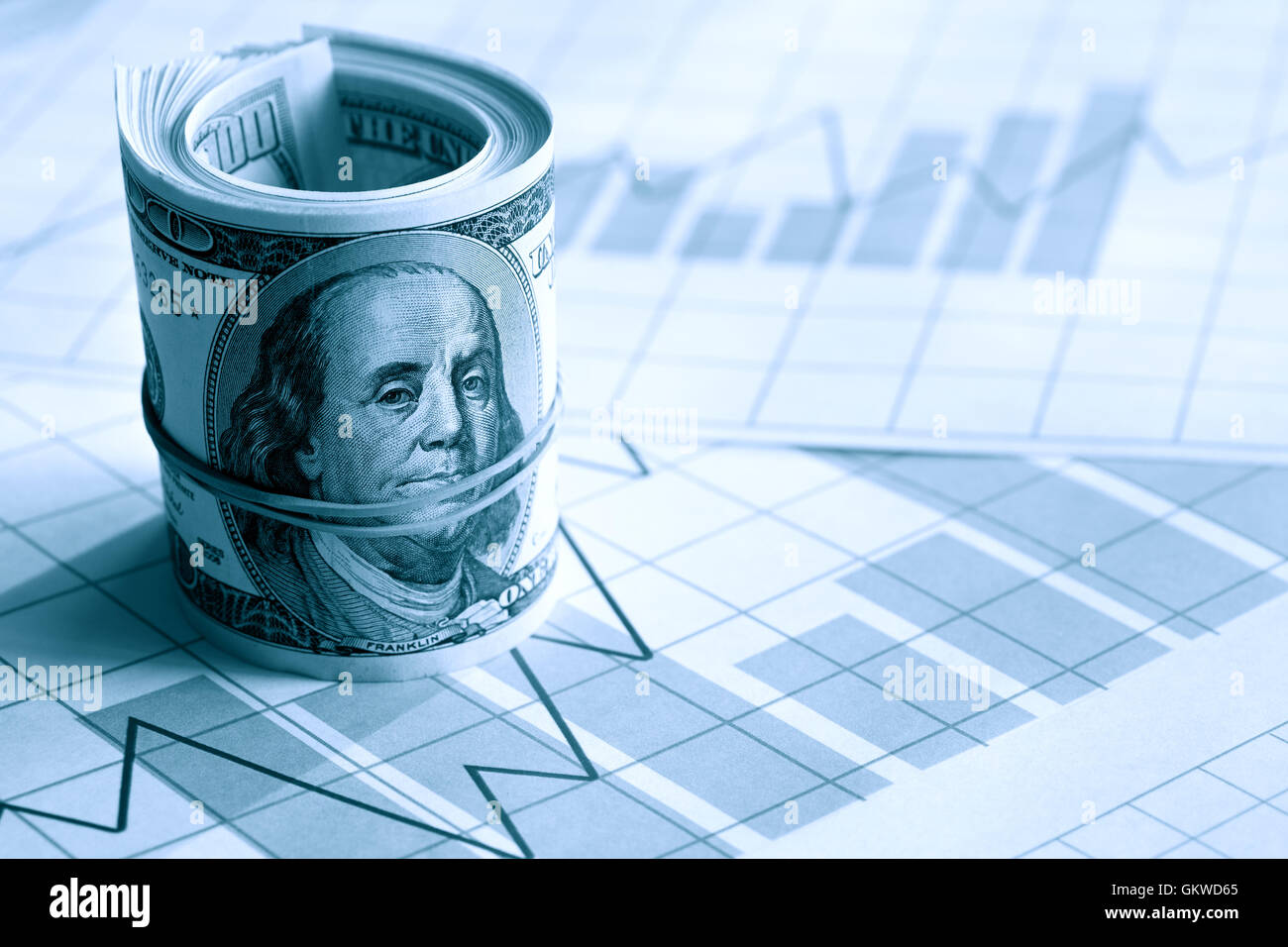 Money On Chart Stock Photo - Alamy