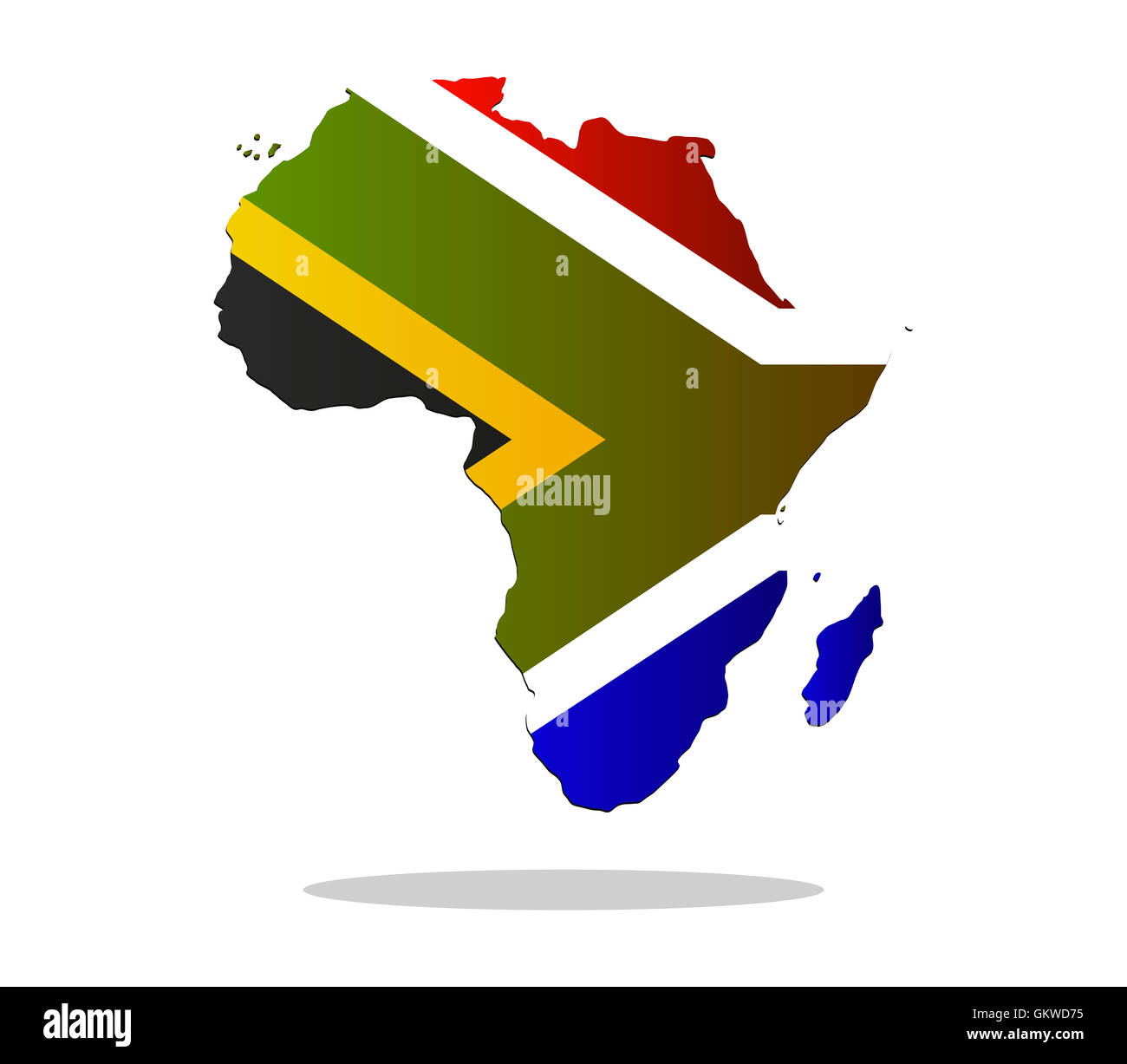 map of africa with flag Stock Photo - Alamy