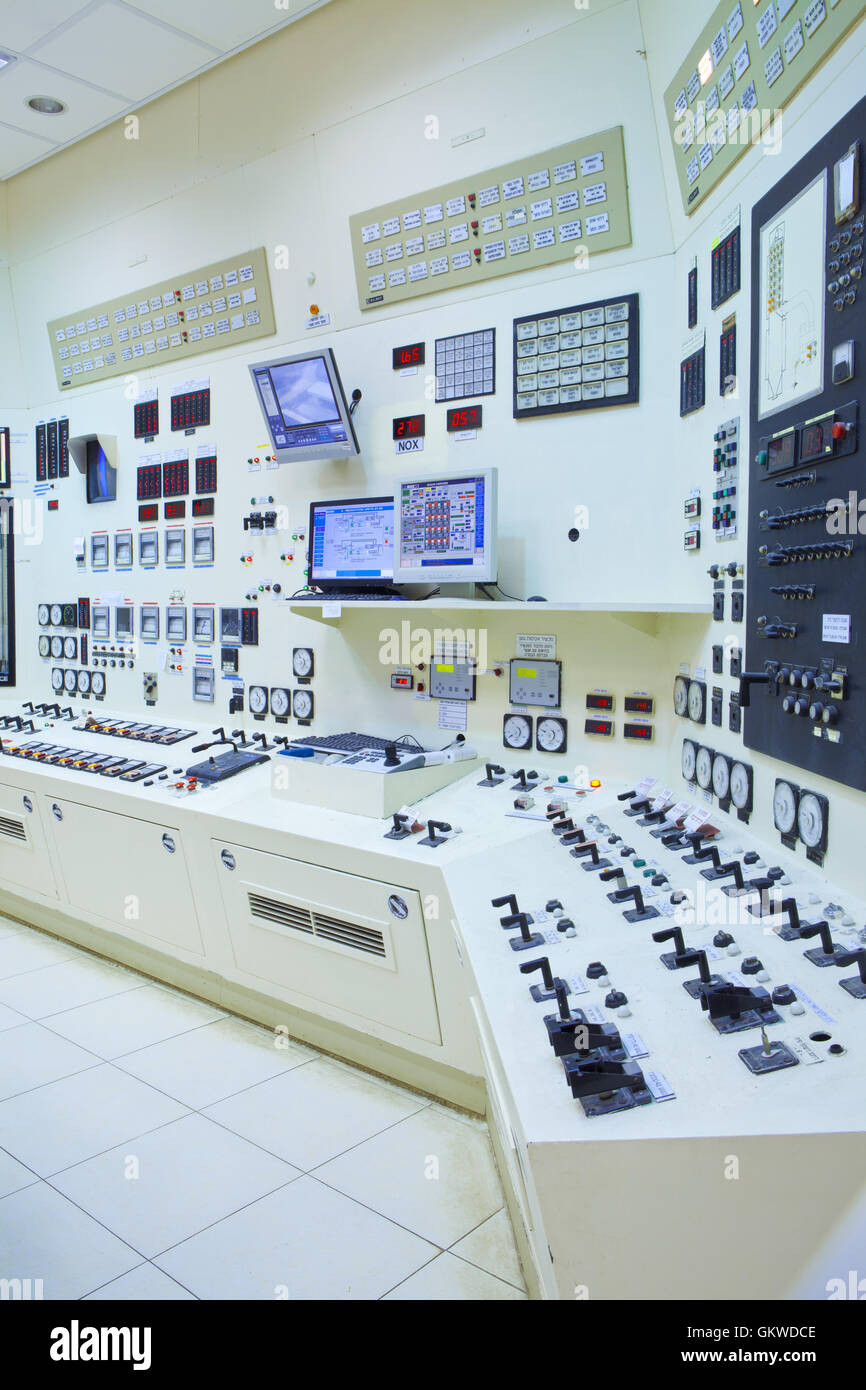 Power Station Control Room Stock Photo - Alamy