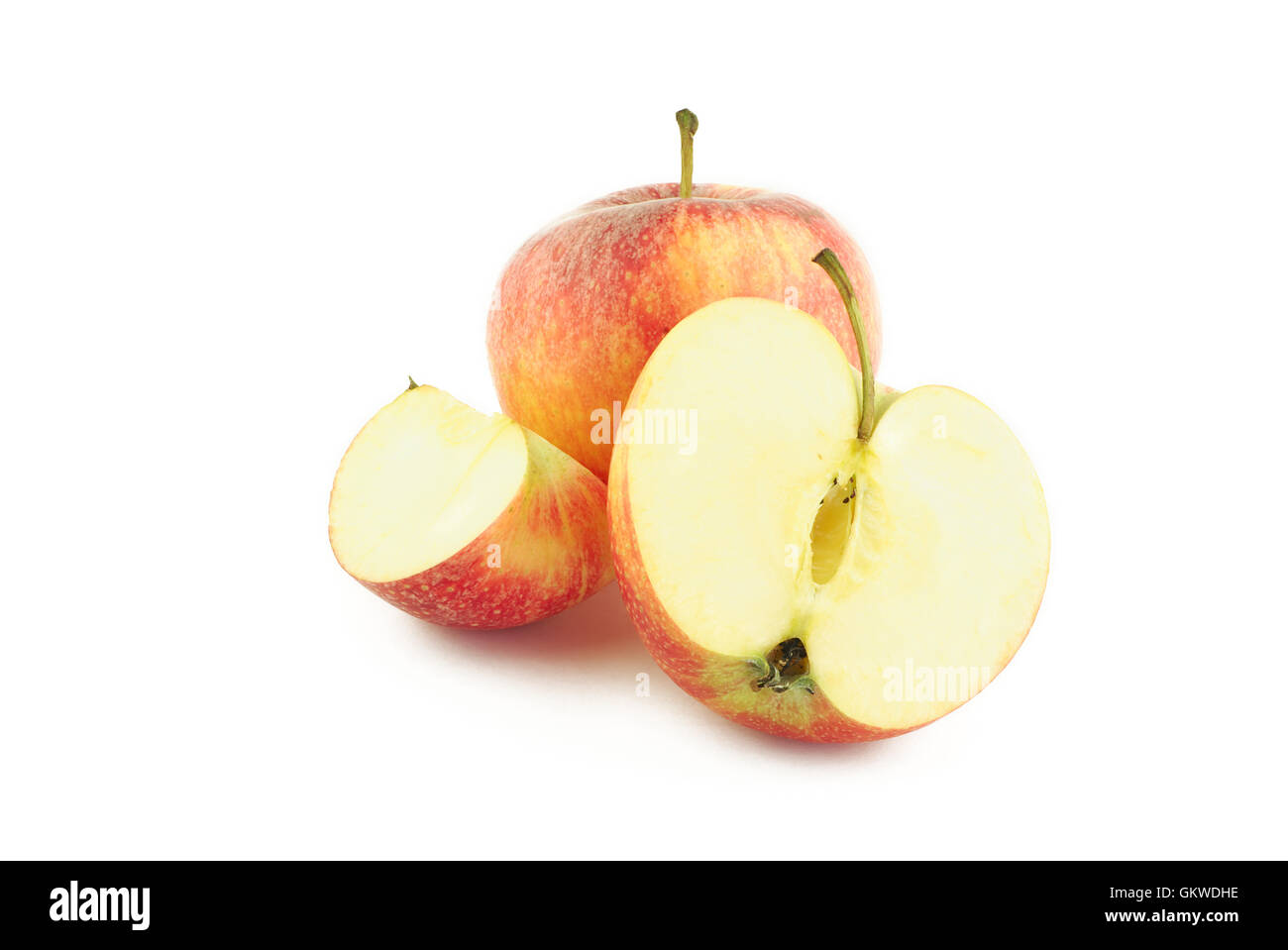 Red apple half fruit Cut Out Stock Images & Pictures - Alamy