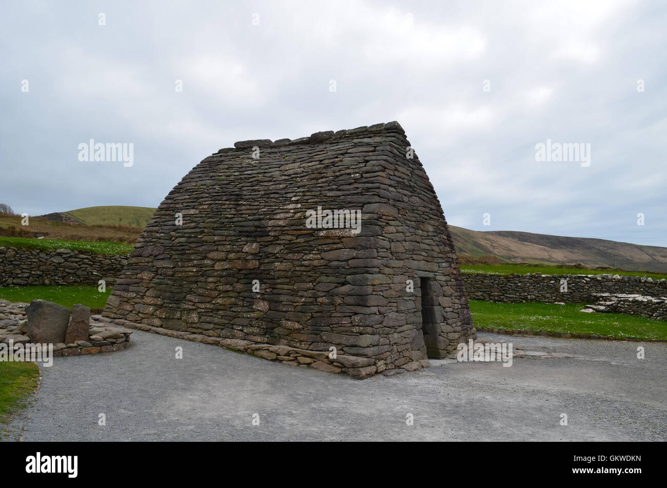 An early Christian Church called the Gallarus Oratory in Ireland Stock ...