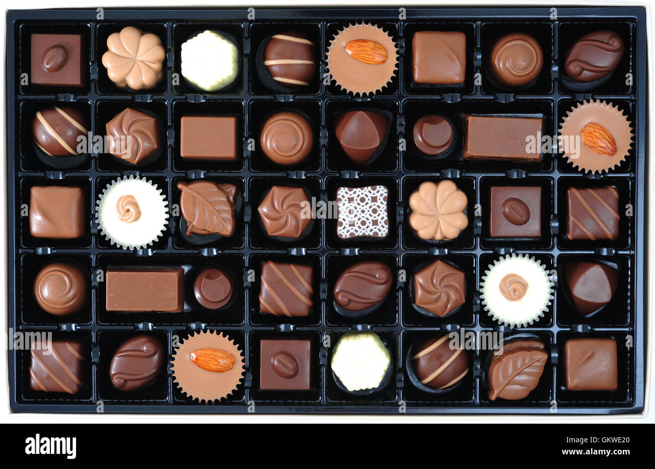 various chocolate pralines Stock Photo - Alamy
