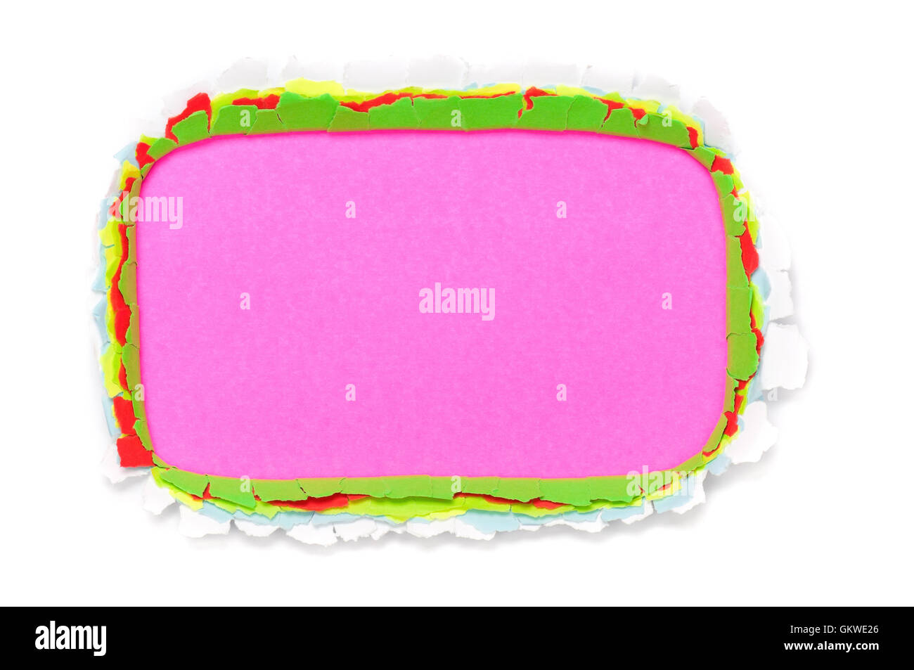 Hole in paper Stock Photo - Alamy