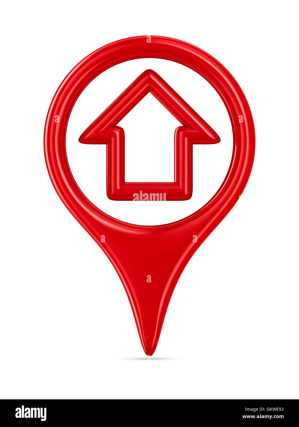 house traffic sign on white background. Isolated 3D image Stock Photo ...