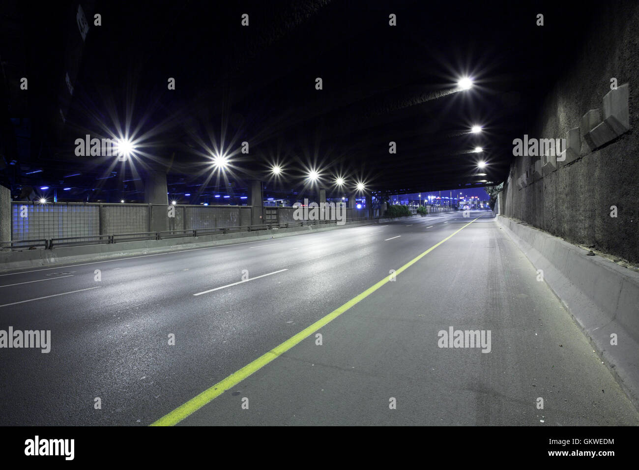 Highway at Night Stock Photo - Alamy
