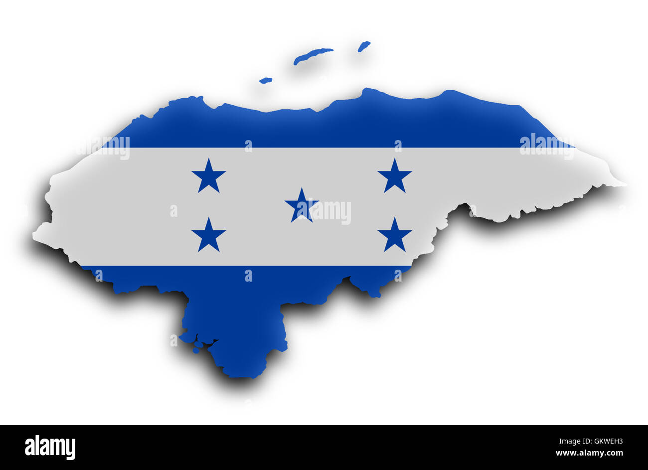 Country shape outlined and filled with the flag Stock Photo - Alamy