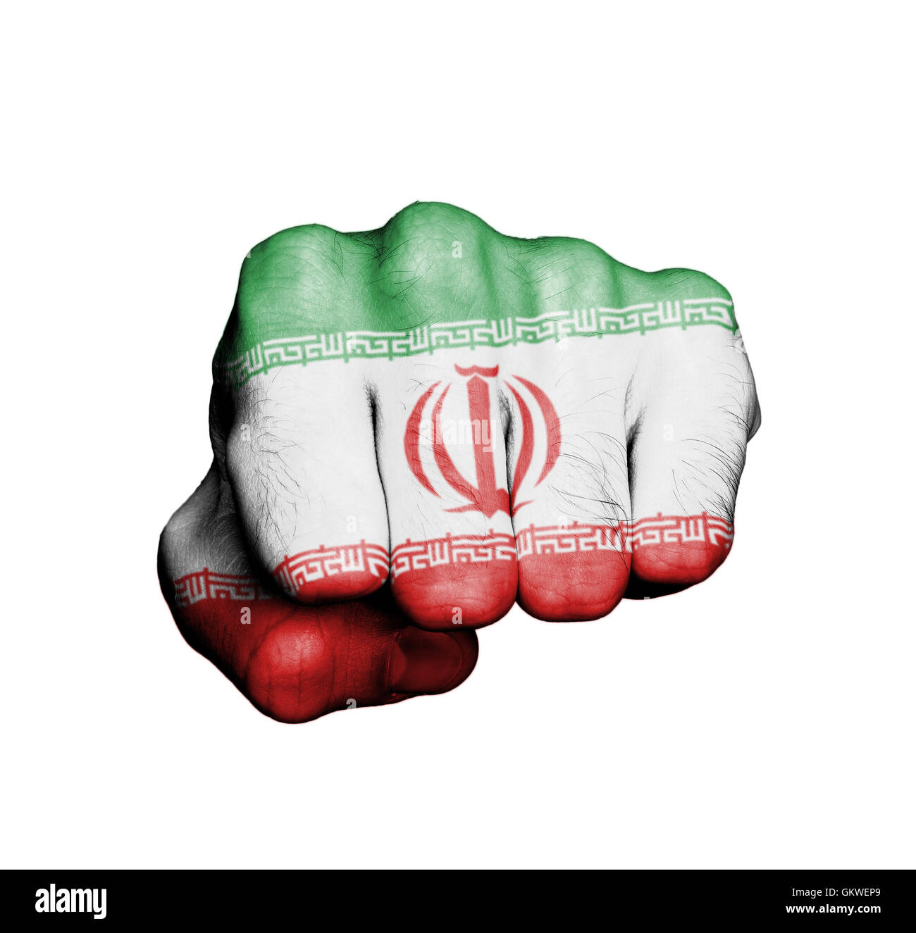 Front view of punching fist Stock Photo - Alamy