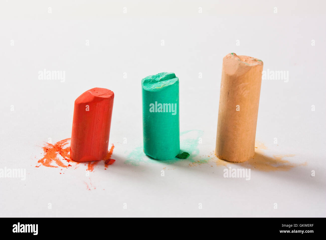 Coloured pastel crayons Stock Photo - Alamy