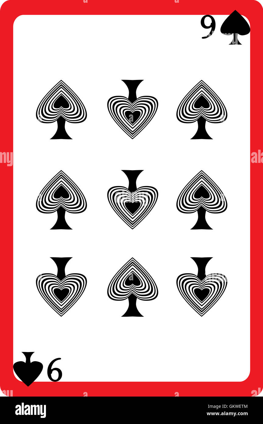 nine of spades Stock Photo - Alamy