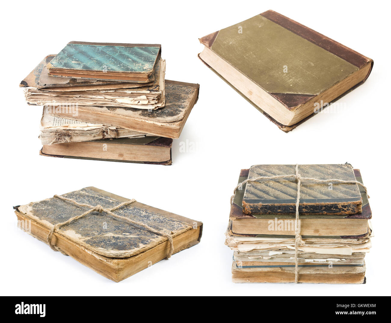 An old book with a crumpled sheet Stock Photo - Alamy