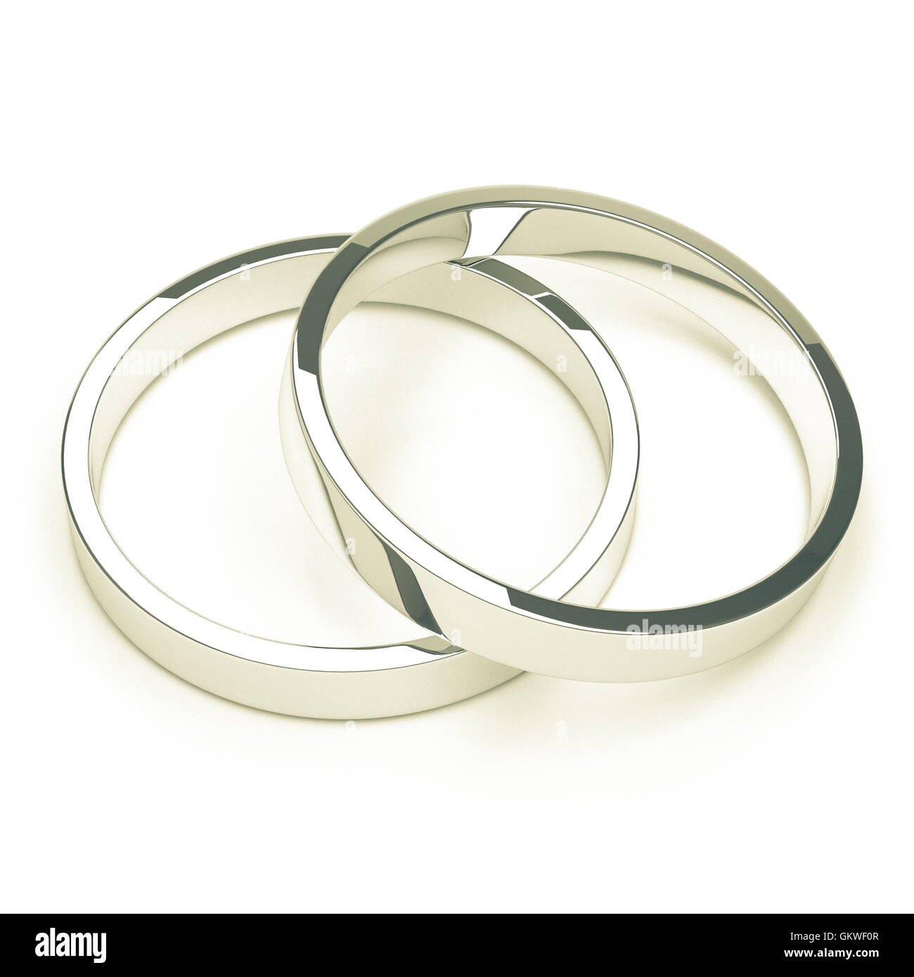silver or platinum wedding rings Stock Photo - Alamy