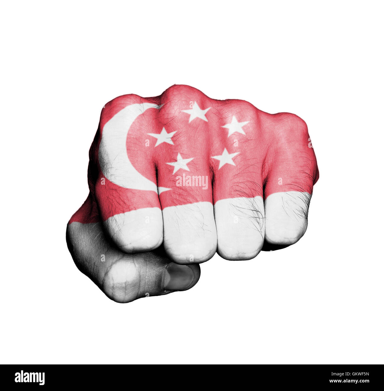 Front view of punching fist Stock Photo - Alamy