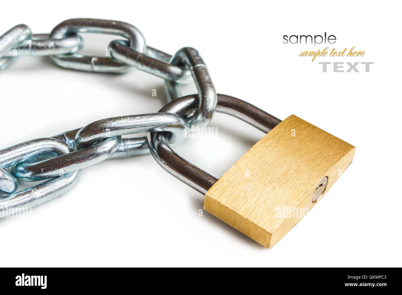 padlock with metal chain Stock Photo - Alamy