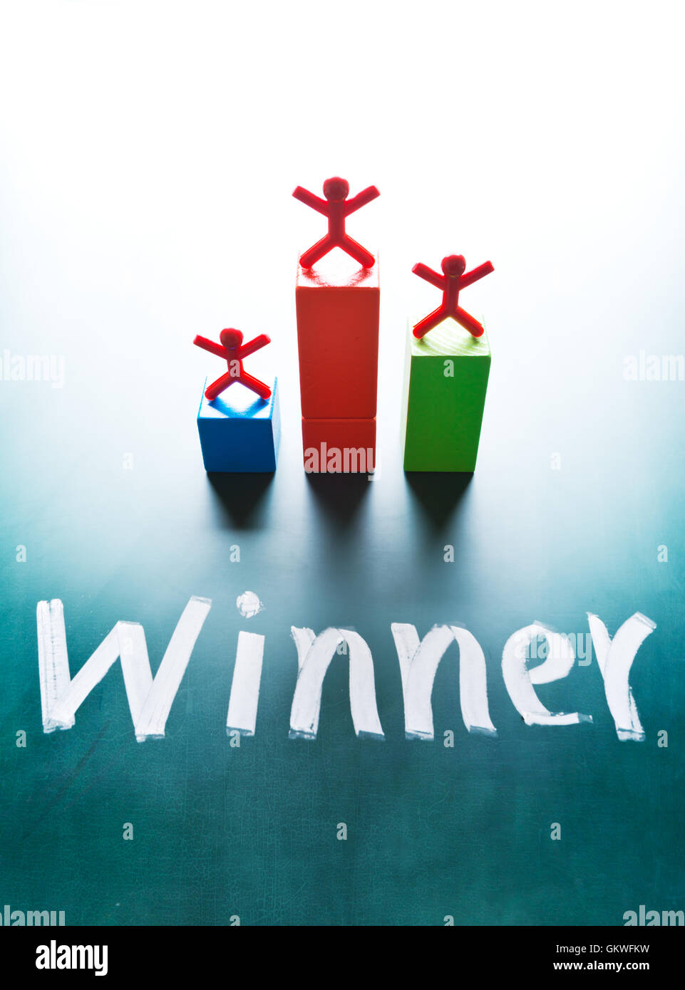 Winner concept, people stand on award platform Stock Photo - Alamy