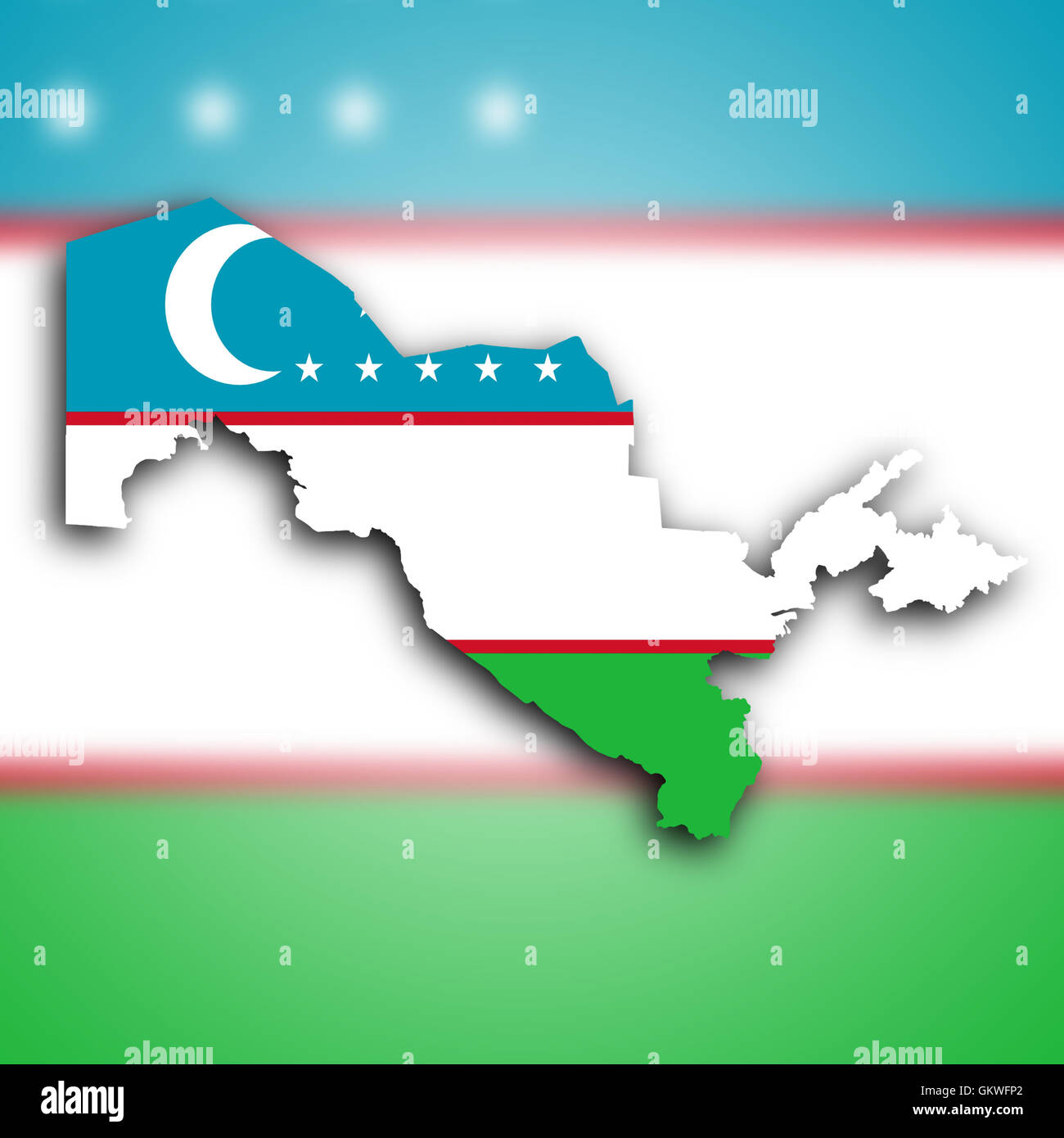 Outline map uzbekistan border hi-res stock photography and images - Alamy