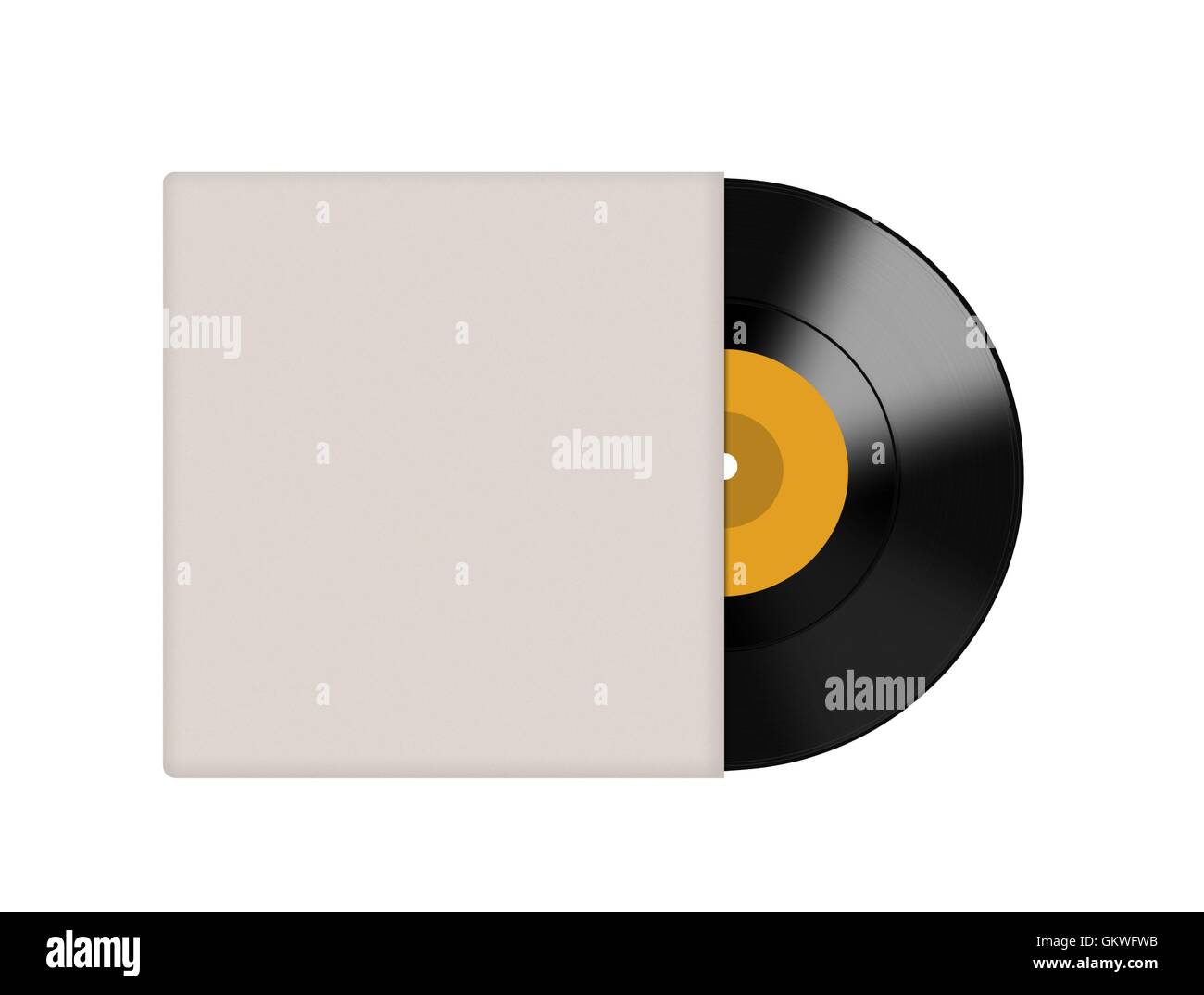 Vinyl record with blank cover Stock Photo - Alamy