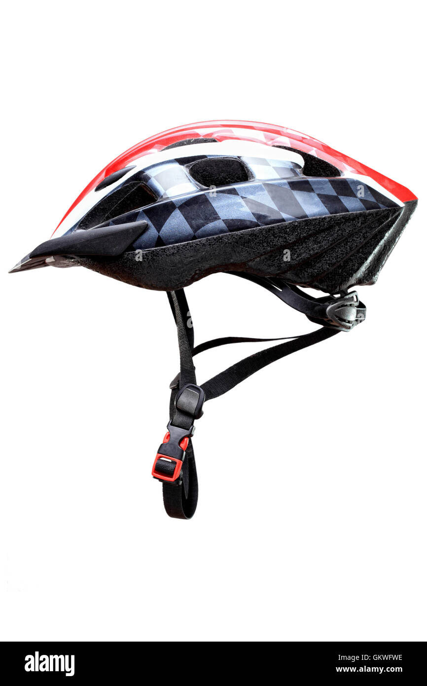 Red cycle helmet Cut Out Stock Images & Pictures - Alamy