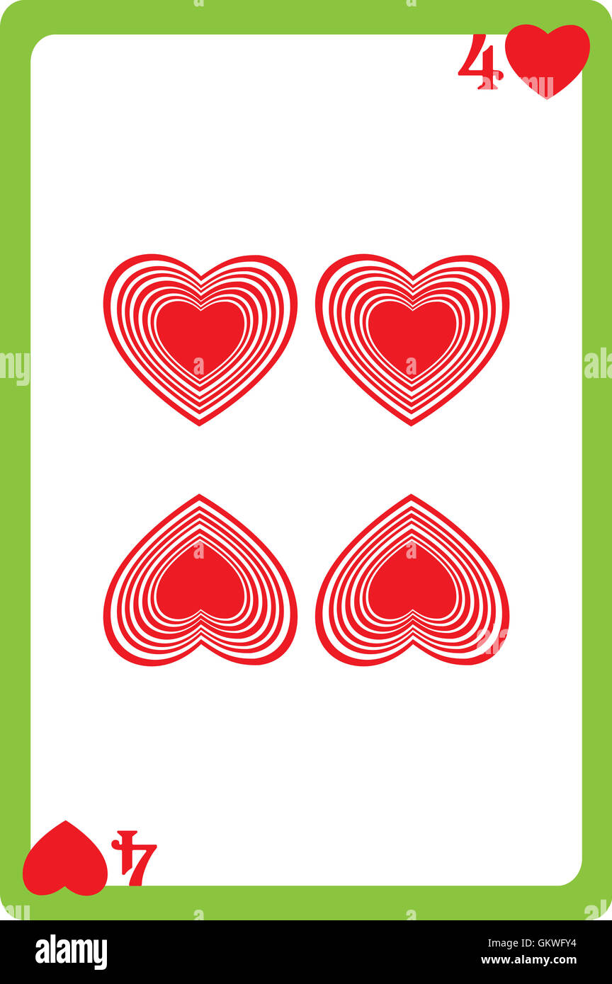 four of hearts Stock Photo - Alamy