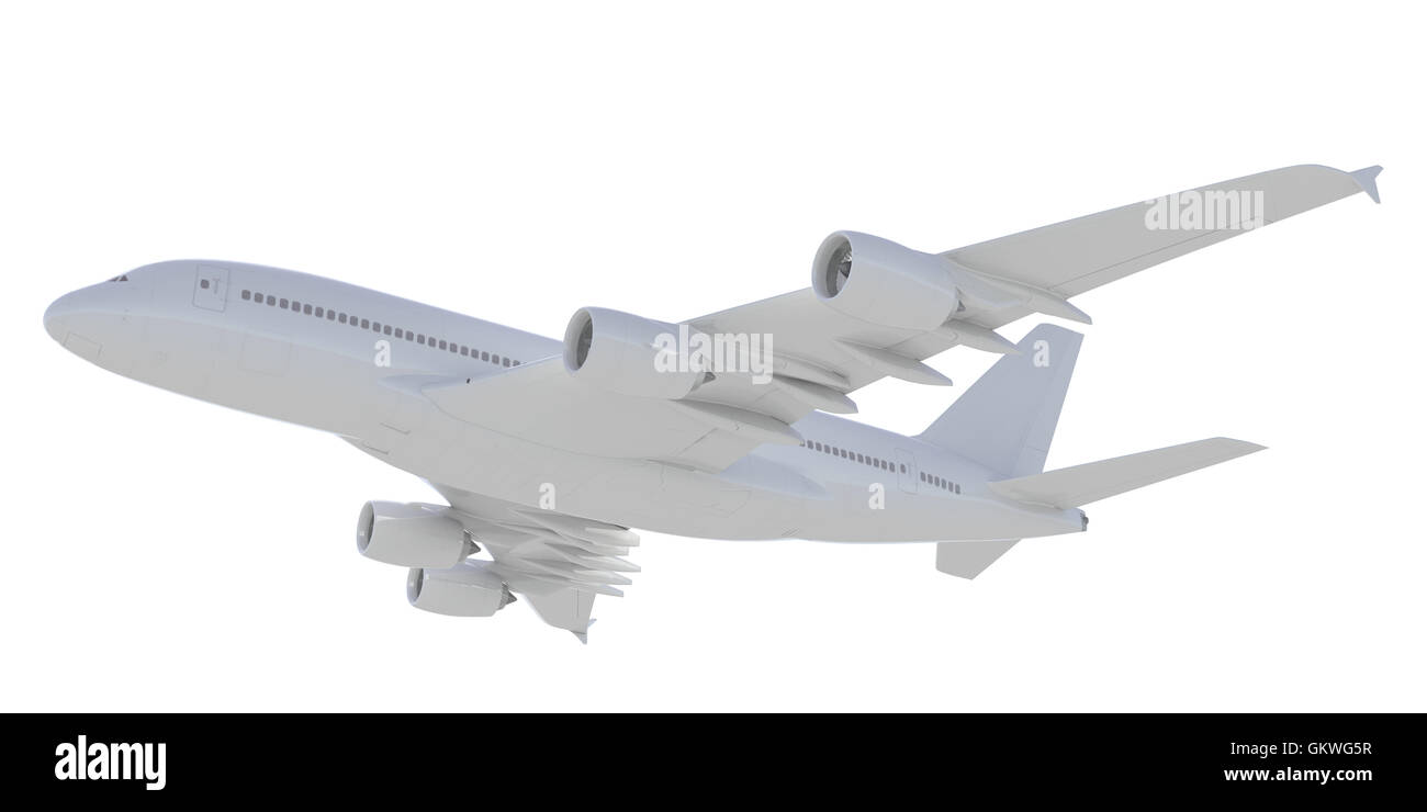 White passenger plane. A side view Stock Photo - Alamy