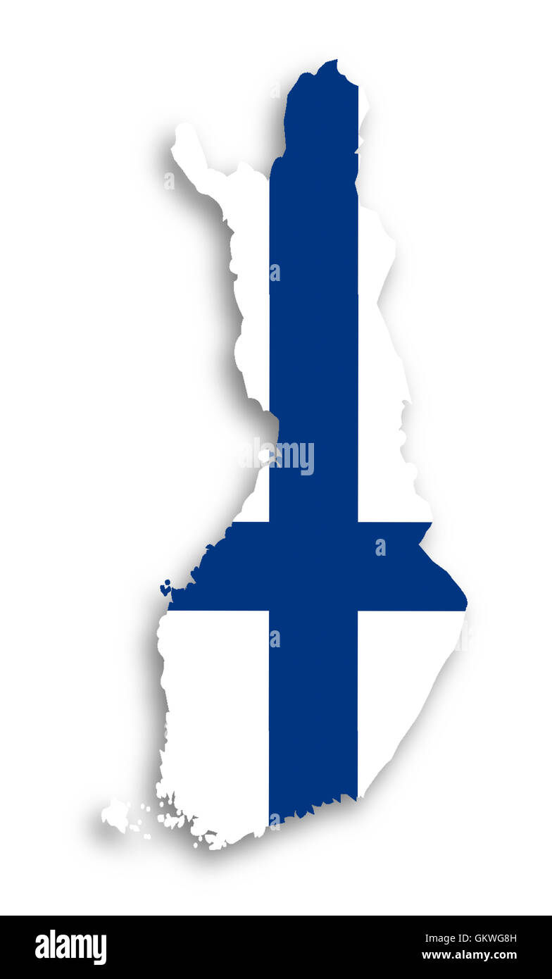 Finland map flag