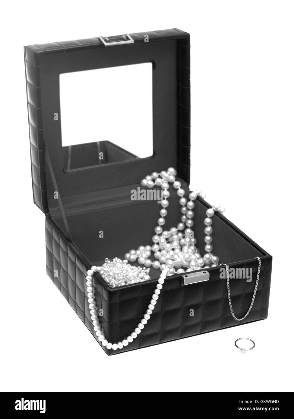 Fashion jewelry box Black and White Stock Photos & Images - Alamy