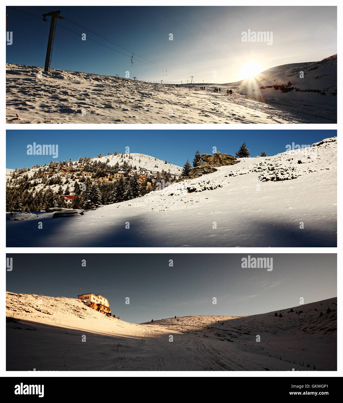ski center landscapes Stock Photo - Alamy