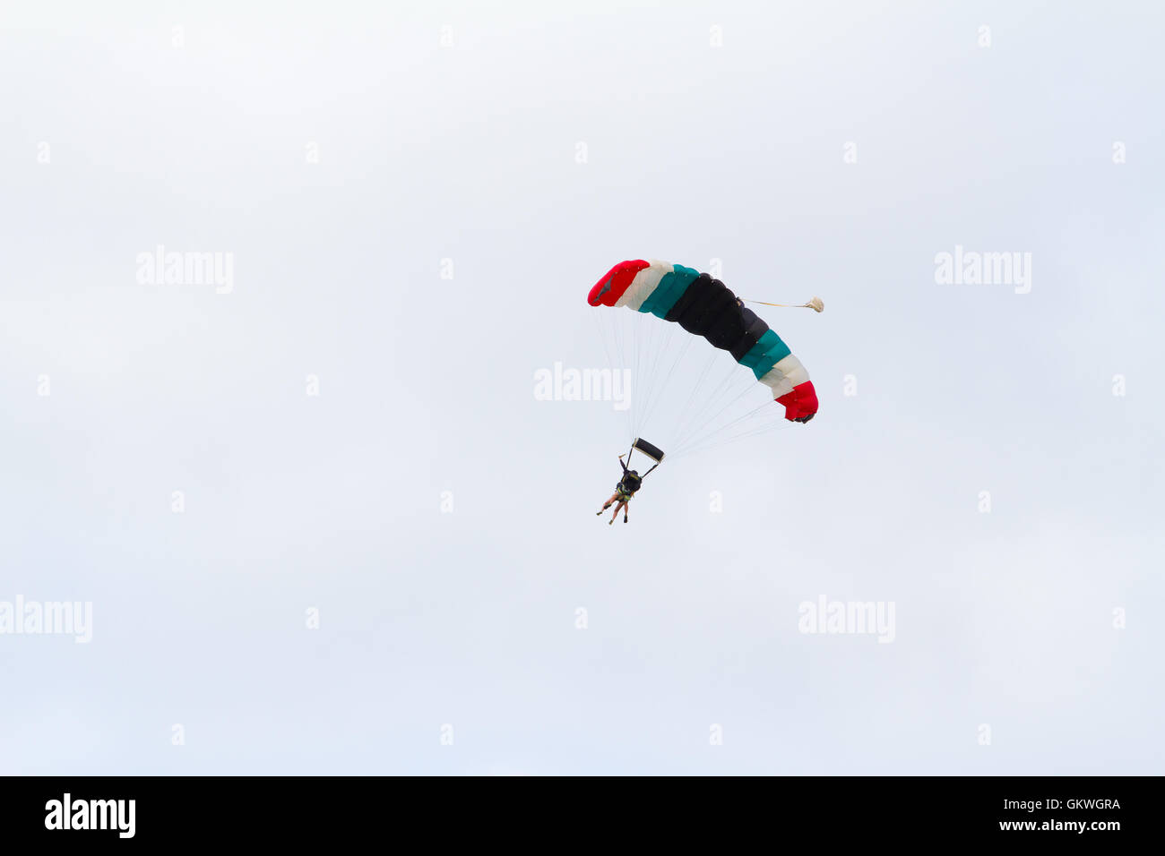 Skydiver Parachute Open Stock Photo - Alamy