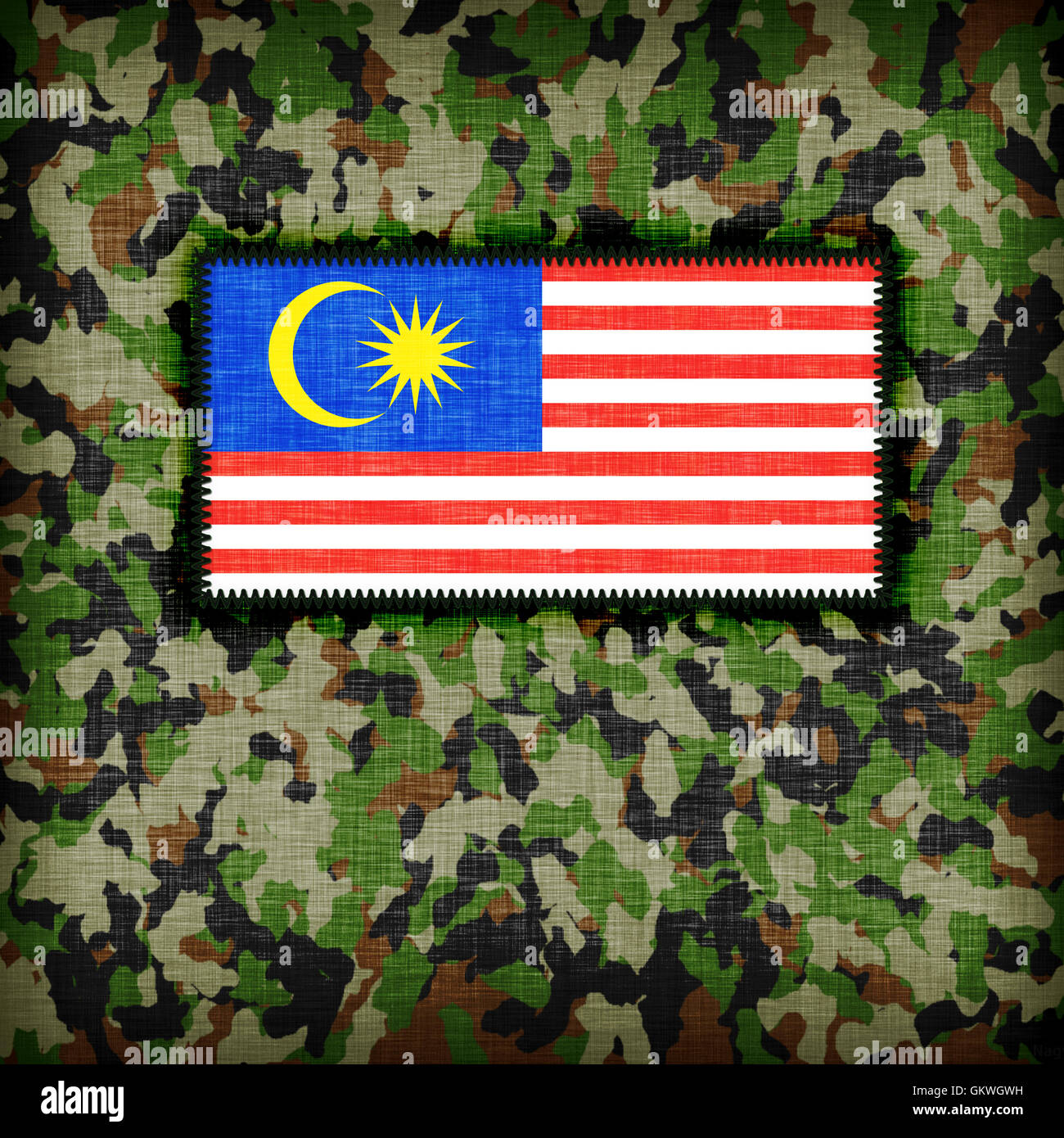 Amy camouflage uniform, Malaysia Stock Photo - Alamy