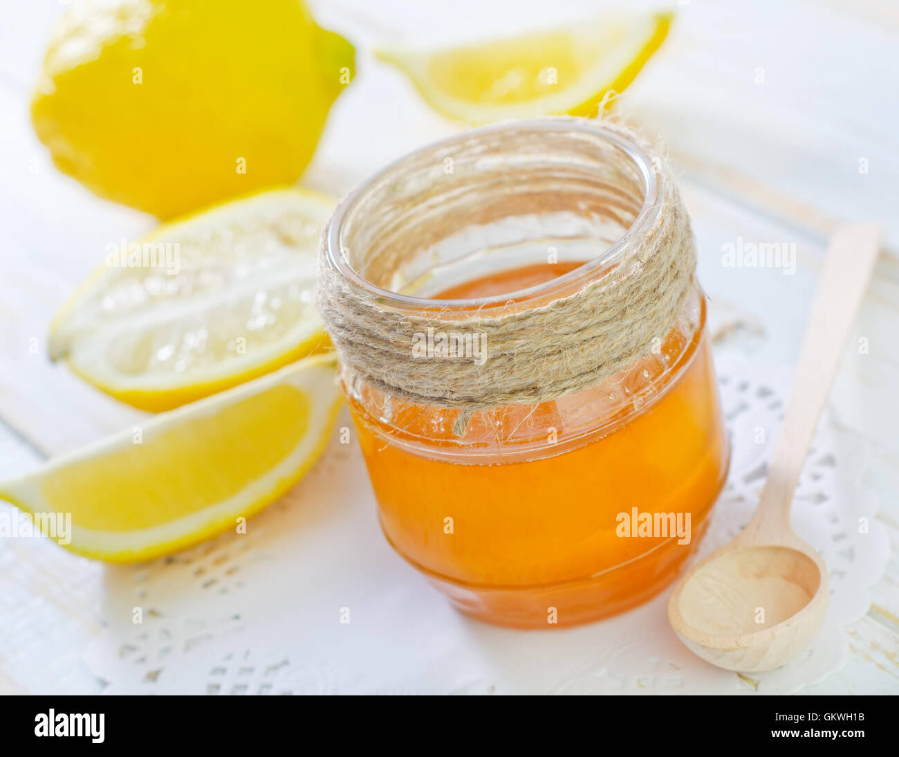 honey with lemon Stock Photo - Alamy